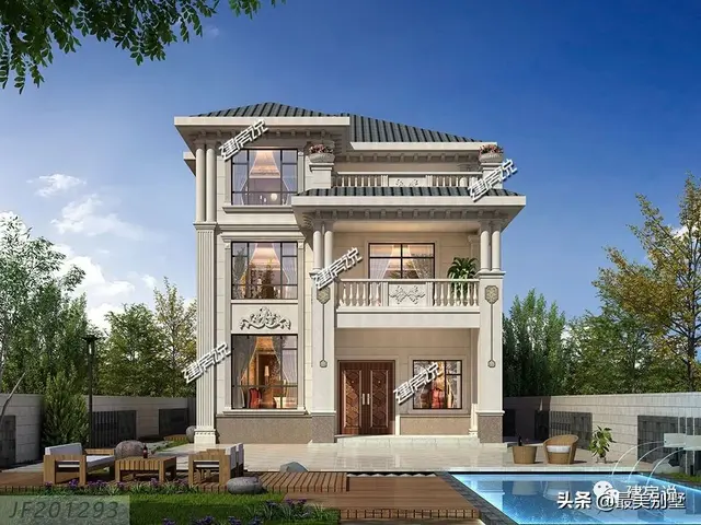 Share 3 villas with a width of 10 meters. Building a house like this in ...