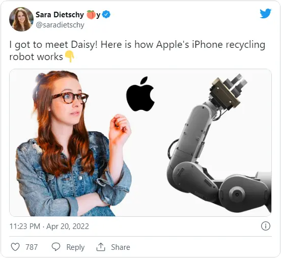 Sara Dietschy shares behind-the-scenes video of Apple's Daisy ...