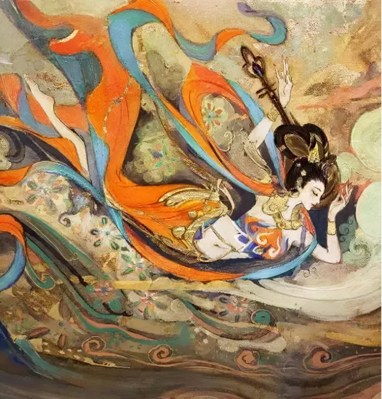 飞天敦煌壁画介绍 简笔画 大山谷图库