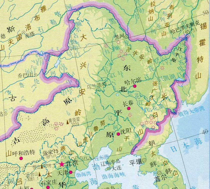 东北地区平原分布图,东北地区河流分布图(第2页)_大山谷图库